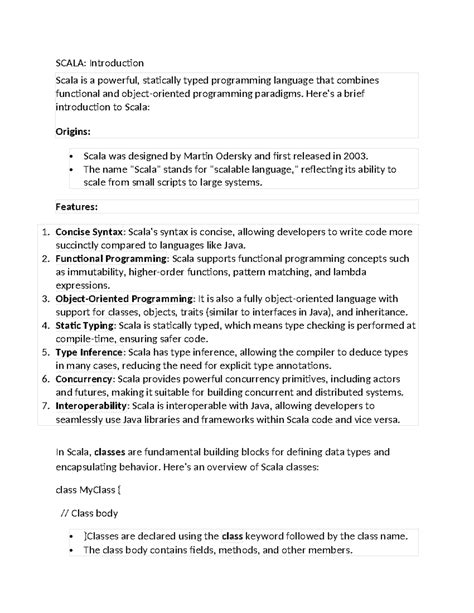 Scala Big Data Scala Introduction Scala Is A Powerful Statically Typed Programming