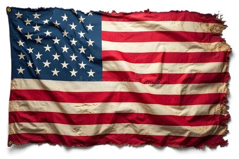 A Tattered American Flag A Timeless Symbol Of American History
