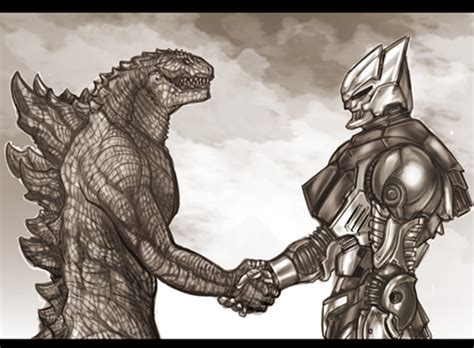 Godzilla And Jet Jaguar Godzilla And 1 More Drawn By Kusagamistyle