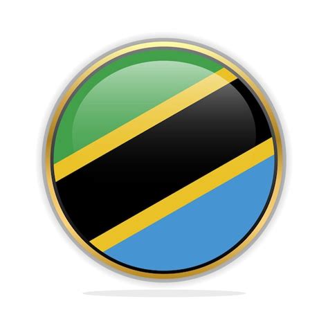 Premium Vector Button Flag Design Template Tanzania