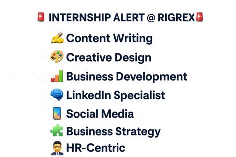 Rigrex Internship2025 Hiring Startuplife Summerinternship Contentcreation Businessgrowth
