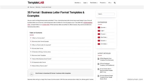 35 Formal Business Letter Format Templates Examples Templatelab