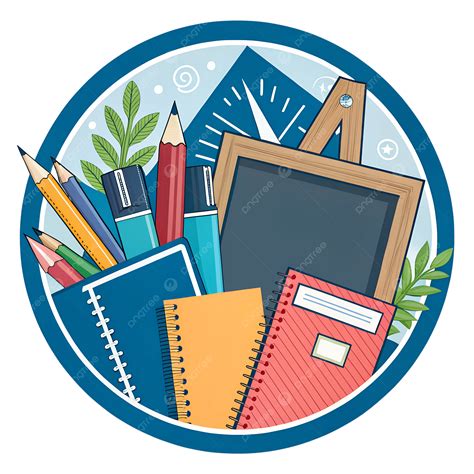 Back To School Supplies In A Circle Back To School School Supplies
