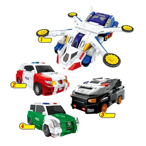 Hello Carbot Hypercops Vehicle Car Robot 4 Stage Transforming Combined Robot Toy Everything Else