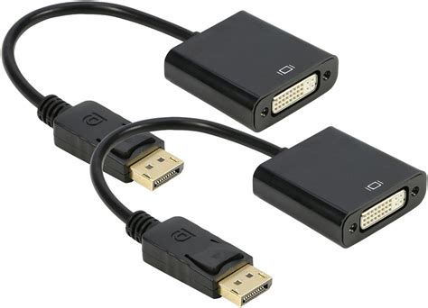 Dp2dvi Displayport To Dvi Adapter 2pack Ixever Gold Plated Dp To Dvi