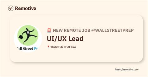 Hiring Uiux Lead Wallstreetprep
