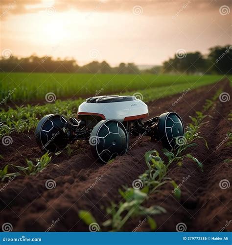 Revolutionizing Agriculture Robotics And Autonomous Vehicles Generative Ai Stock Illustration