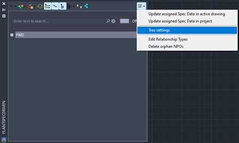 Plantspecdriven How To Use Configuration Tree Settings