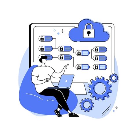 Premium Vector Cloud Security Isolated Cartoon Vector Illustrations