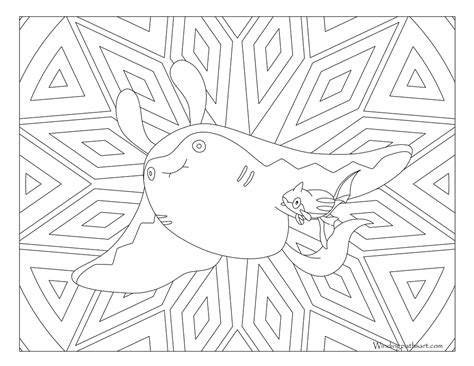 226 Mantine Pokemon Coloring Page Pokemon Coloring Pages Pokemon