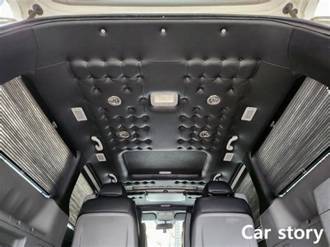 그랜드 스타렉스 12인승 → 4인승 구조변경승차인원 변경 바닥 모노륨 천정 엠보싱 차량용 천정 Tv 모니터와 허니콤 블라인드 커튼 자동차 캠핑 및 차박 튜닝