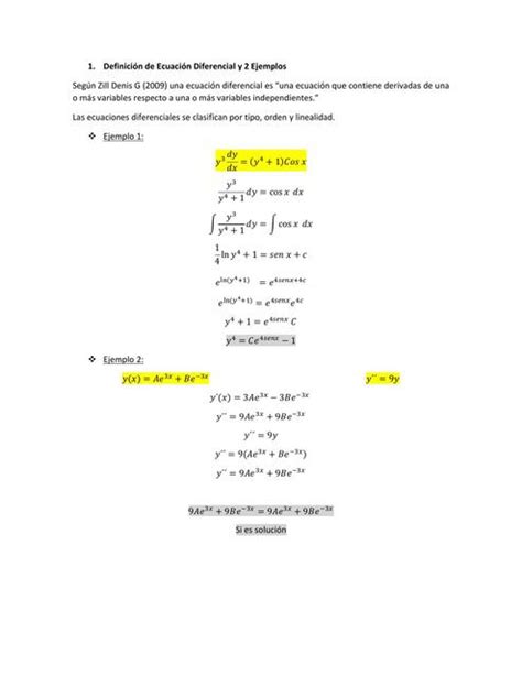 Ecuaciones Diferenciales De Primer Orden Uady Doble Rr Udocz