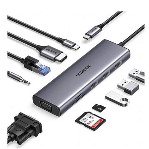 Ugreen Usb C 10 In 1 Multifunction Adapter 1usb 32ahdmirj45