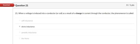 Solved Incorrect Question 16 0 1 Pts 16 If The Applied Chegg Com