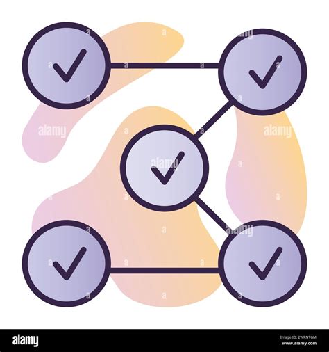 work stages with check marks single process sign task completed dark blue line vector icon on