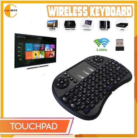 Portable Mini USB Wireless Keyboard Touchpad Black Shopee Philippines
