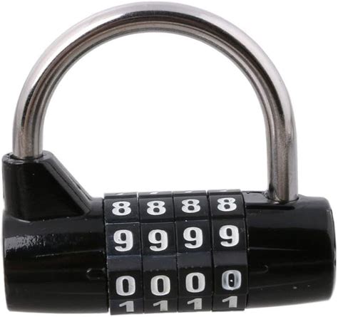 Digit Number Secure Combination Lock Password Gym Padlock Black Walmart Com