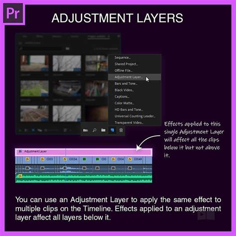 Premiere Pro Tip You Can Use Adjustment Layers To Apply The Same Effect