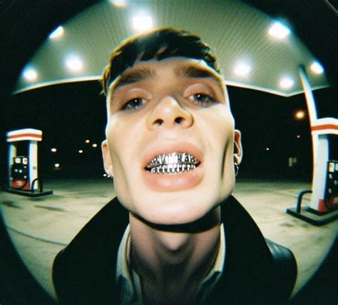 Cillian Murphy Grillz Grillz Teeth Swag Cartoon Album Cover Art