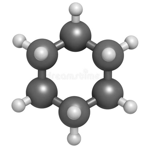 Cyclohexane Molecule Ball And Stick Molecular Model Chemical 3d Rendering Stock Illustration