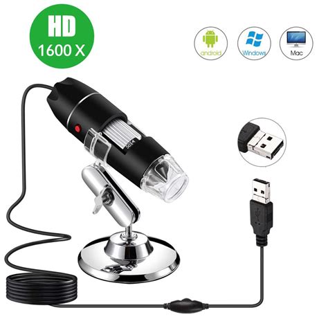 Usb Microscope 1000x 1600x 8 Led Digital Usb Micro Vicedeal