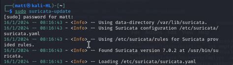 how to install suricata in kali download rulesets and generate a