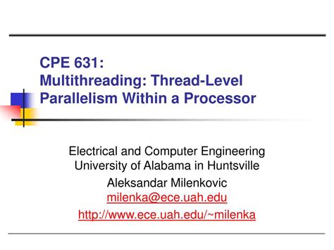 ppt cpe 631 multithreading thread level parallelism within a