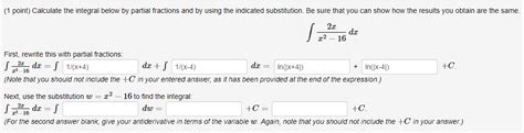 Solved Point Calculate The Integral Below By Partial Chegg