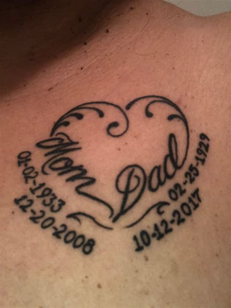 In Memory Of Mom And Dad Tattoos For Dad Memorial Tattoos For