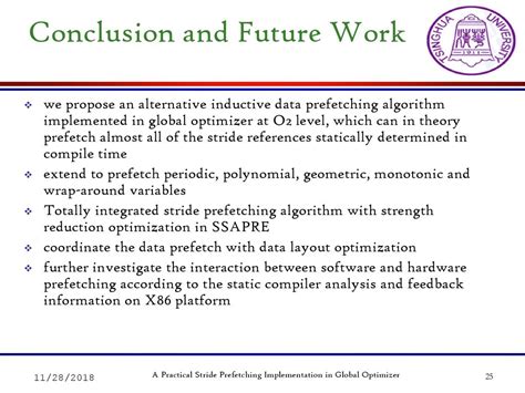 A Practical Stride Prefetching Implementation In Global Optimizer Ppt
