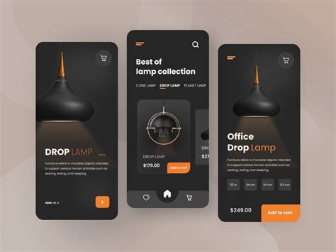 drop lamp app design by md sajib on dribbble