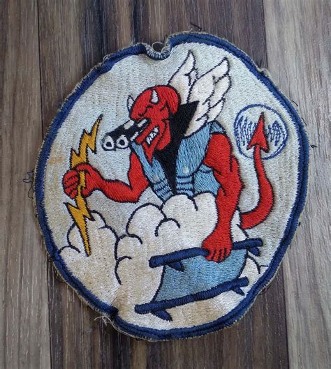 Post Wwii Korea Usmc Vmo 2 Aerial Recon Observation Devil Patch Item 5482