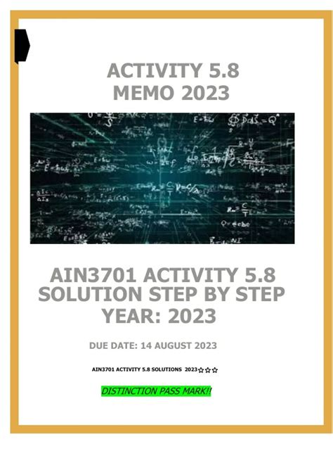 Ain3701 Activity 5 8 Solution Assignment 2023 Ain3701 Ain3701 Stuvia Sa