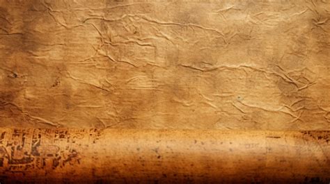 Vintage Papyrus Scroll Aged Parchment Paper With Traditional Texture