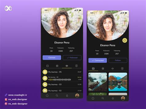 user profile daily ui 006 by nader sadeghi on dribbble