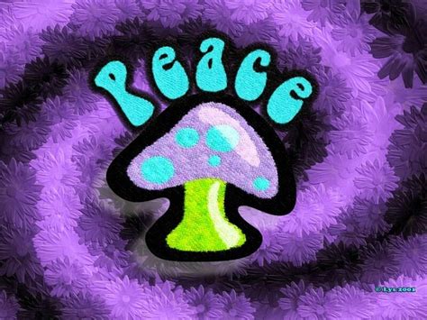 Peace And Love Mushroom Art