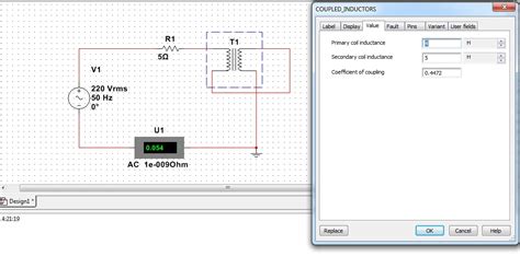 Multisim Magnetically Coupled Circuits