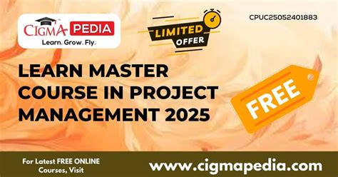 Learn Master Course In Project Management 2025 Free Udemy Course Cigma Pedia