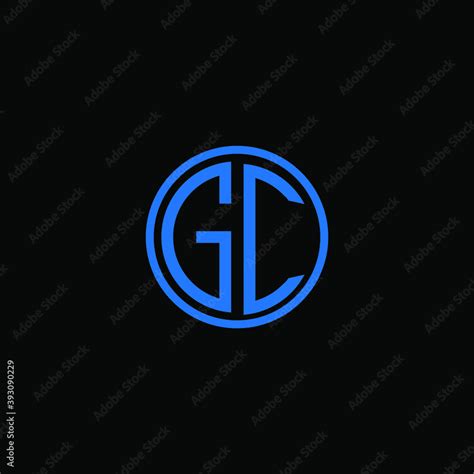 Gc Monogram Letter Icon Design On Black Background Creative Letter Gc