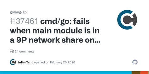Cmdgo Fails When Main Module Is In A 9p Network Share On Windows Subsystem For Linux · Issue