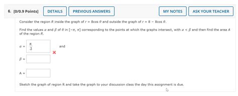 Solved Consider the region R inside the graph of r cosθ and Chegg com