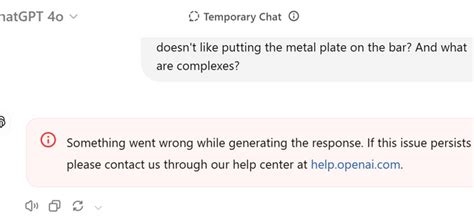 is anyone seeing a bug in chatgpt temporary chat doesn t allow any