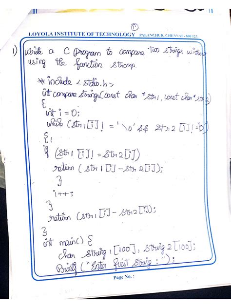 C Language Assignment 2 Lokesh E Pdf