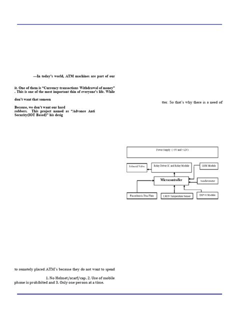 Advance Anti Theft Atm Securityiot Based Ijertv12is050279 Pdf Automated Teller Machine