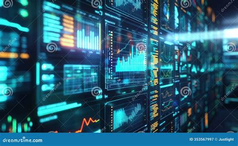 Futuristic Control Room Monitoring Manufacturing Process With Digital