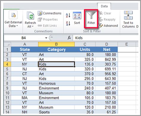 Sort Data In Excel