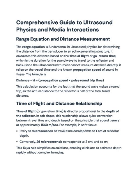 Range Equation And Prp In Ultrasound Physics Course Code 2383 Studocu
