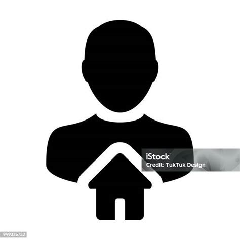 남자 사람 프로필 아바타 기호로 문양 그림에서 홈 아이콘 벡터 건물 외관에 대한 스톡 벡터 아트 및 기타 이미지 건물 외관 건설 산업 건설업자 Istock