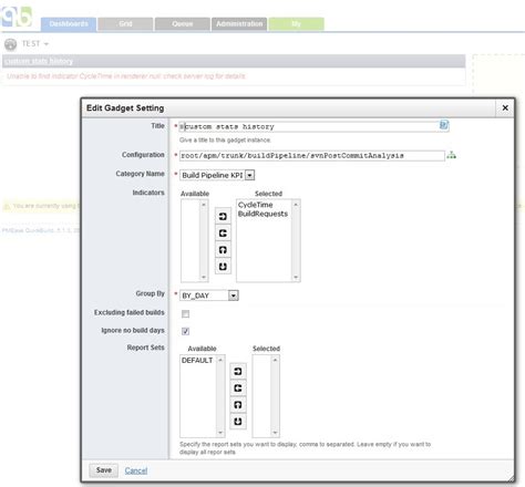 Qb 1887 New Custom Statistics History Gadget Only Shows Unable To