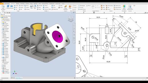 Autodesk Inventor Tutorial Exercise 3 Youtube